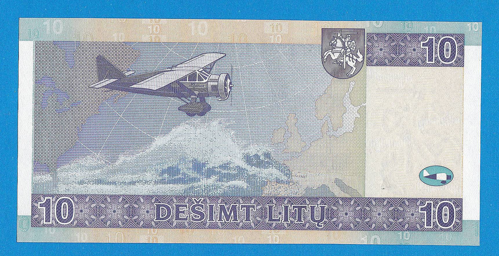 2007 Lithuania banknota 10 litai,#AD,UNC+ | 14878961