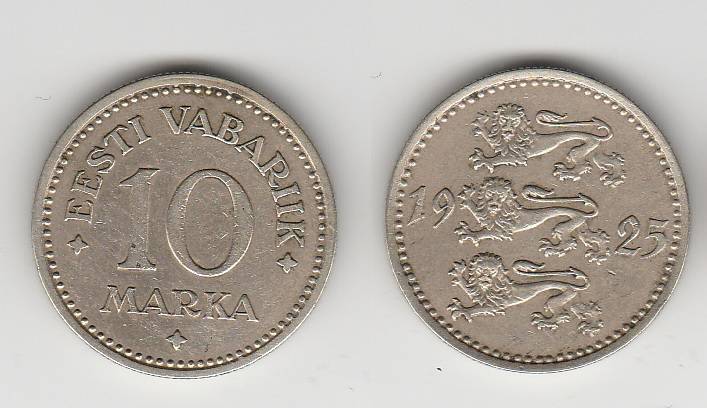 Estija 10 marka 1925 metai. | 18166695