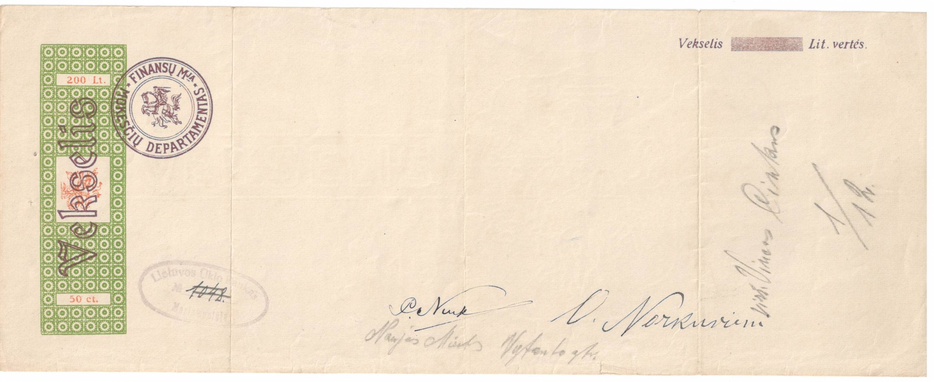 Vekselis 200 lt 1925m Lietuva | 22792605
