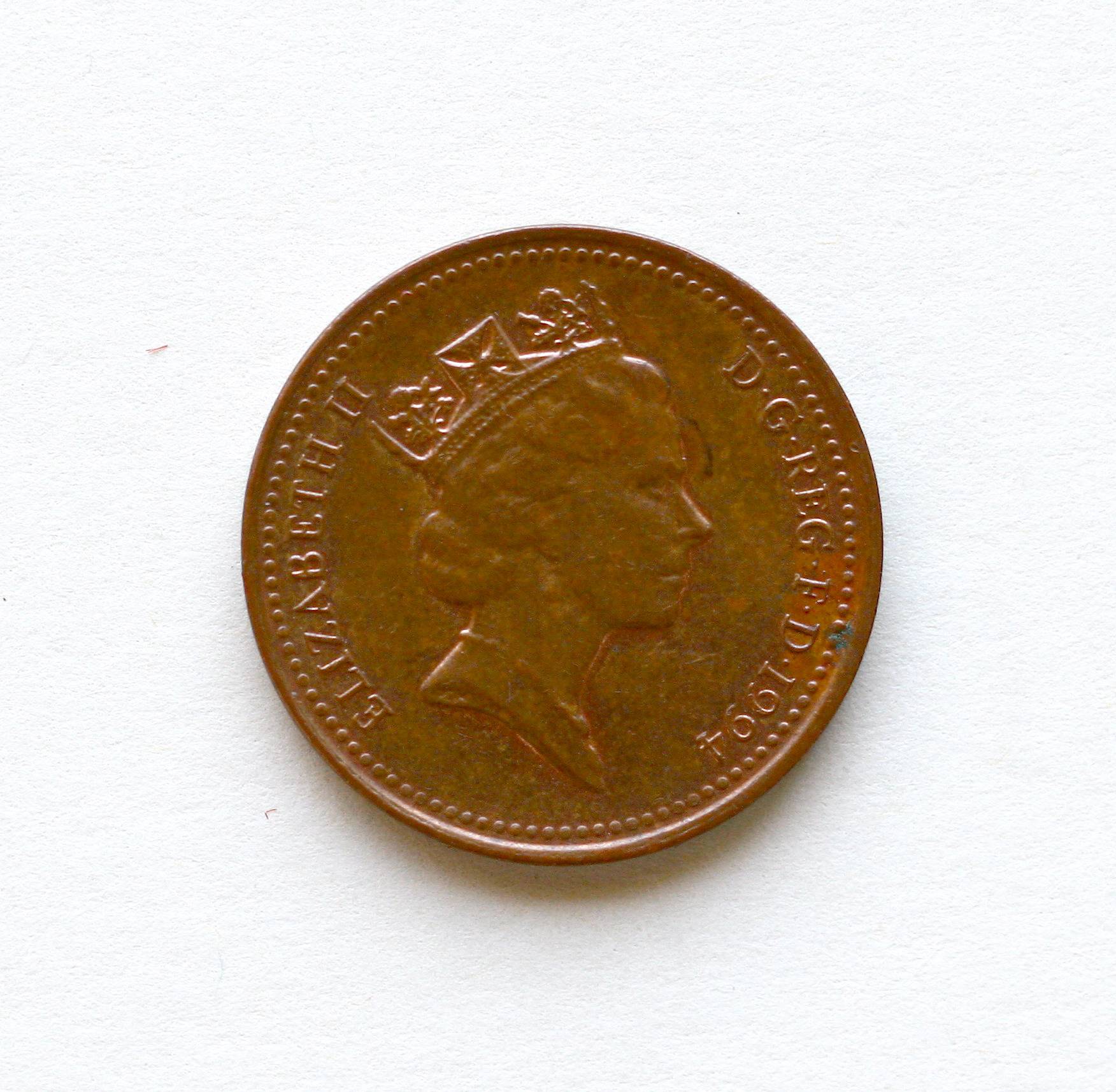 (UK45) Anglija. 1 One Penny. 1994 m. Elizabeth II. | 20437424