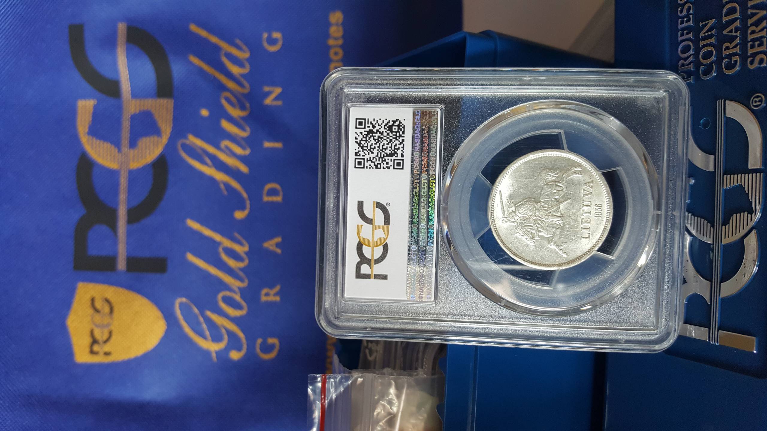 1936 m. 5 litai AU 58, sertifikuota PCGS | 21122503