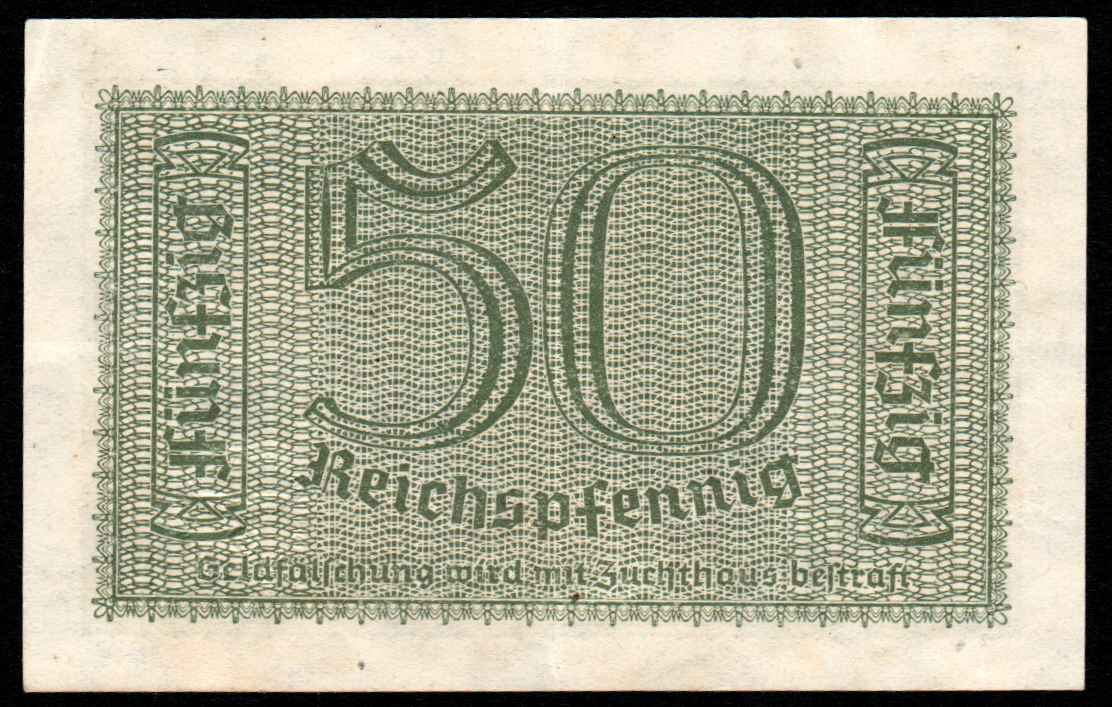 Vokietija 50 pfenig. 1940-45m. XF+ P-R135 | 23157641