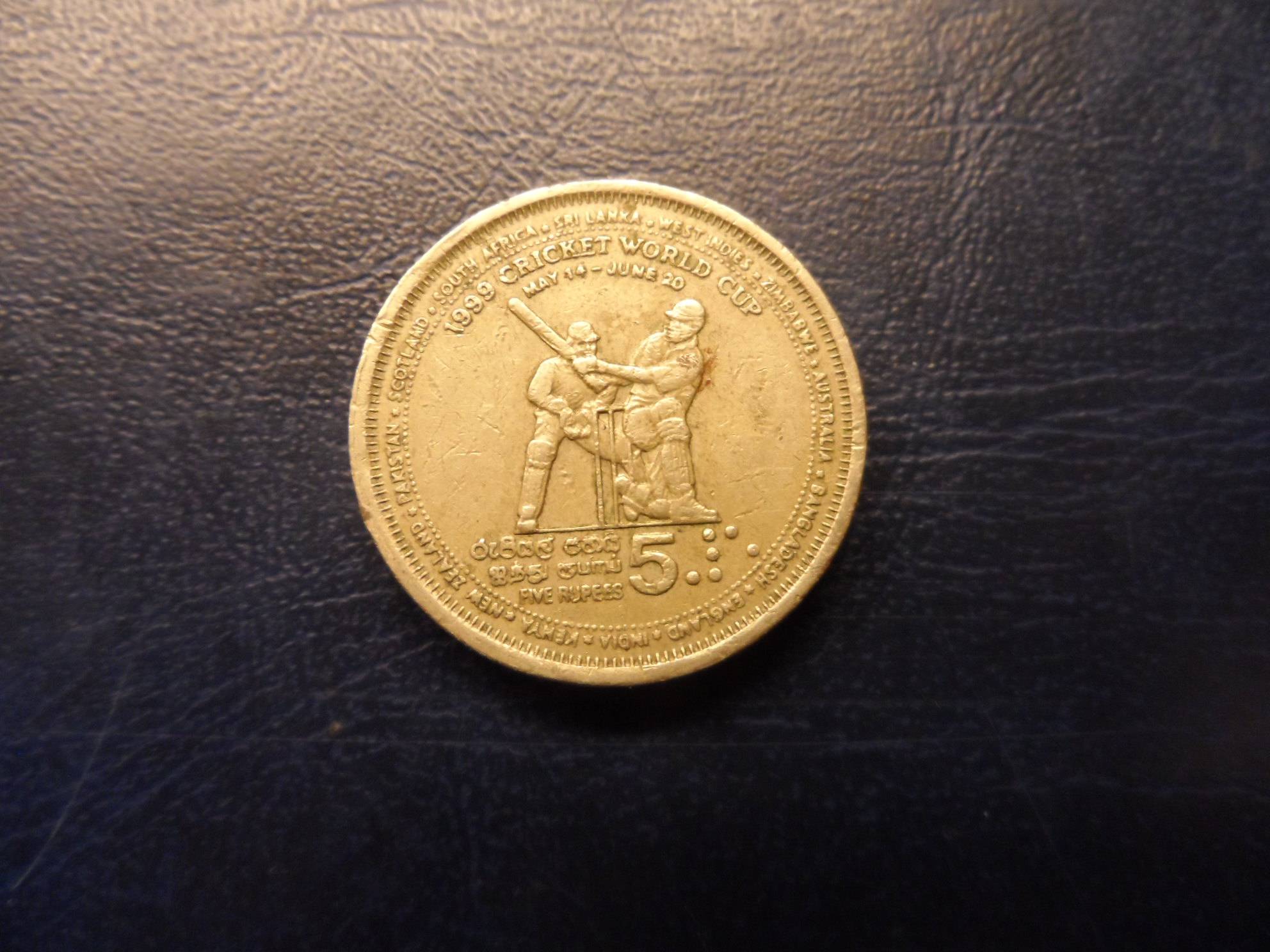 Šri Lanka 5 rupijos, 1999, kriketas, P1 | 25326621