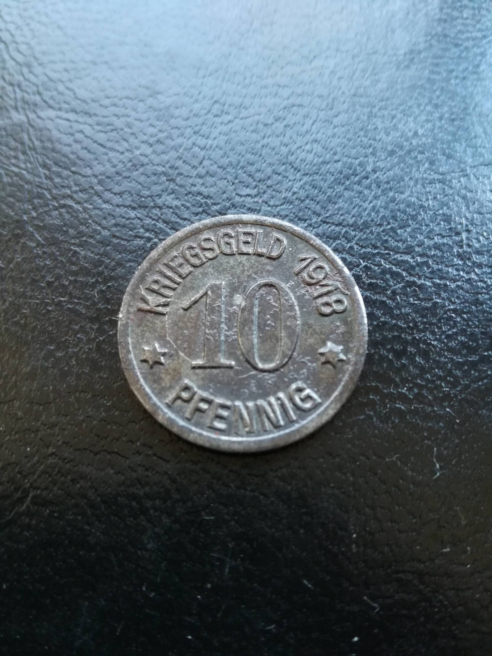 Vokietija, Notgeld 10 pfg Coblenz 1918, geležis | 24482328