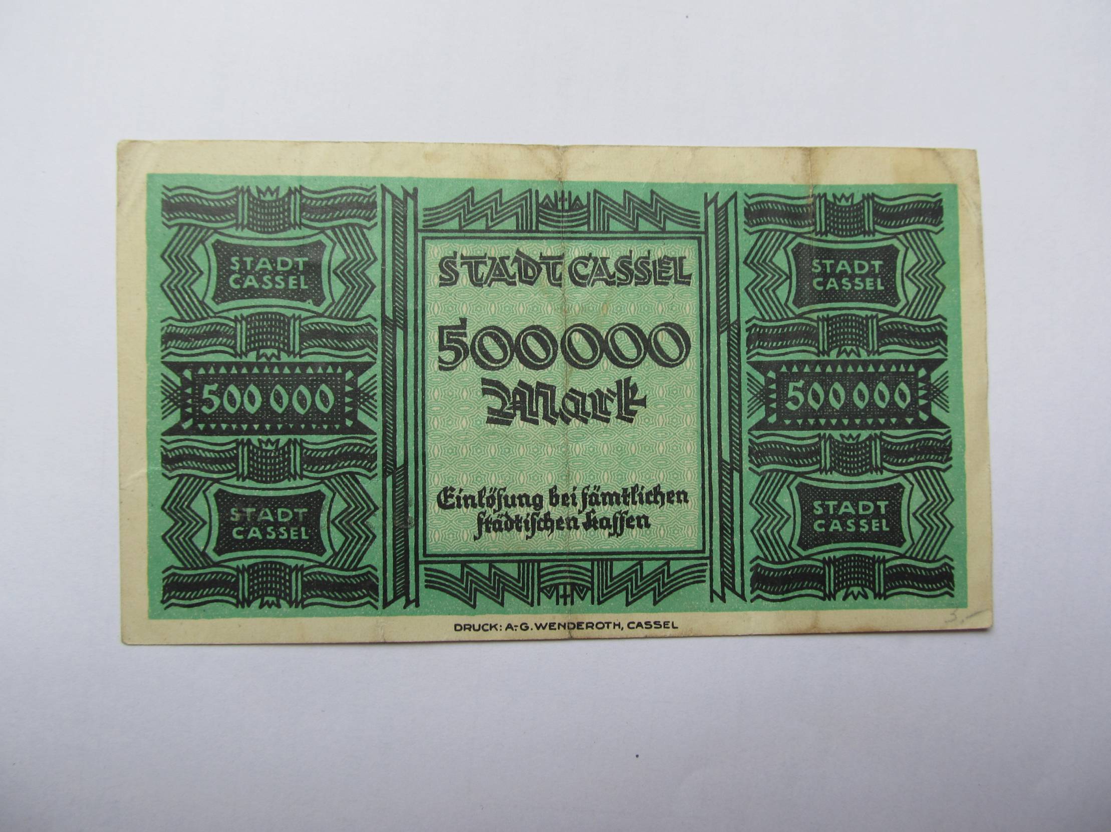 500.000 mark , Cassel Vokietija , 1923 | 24324325