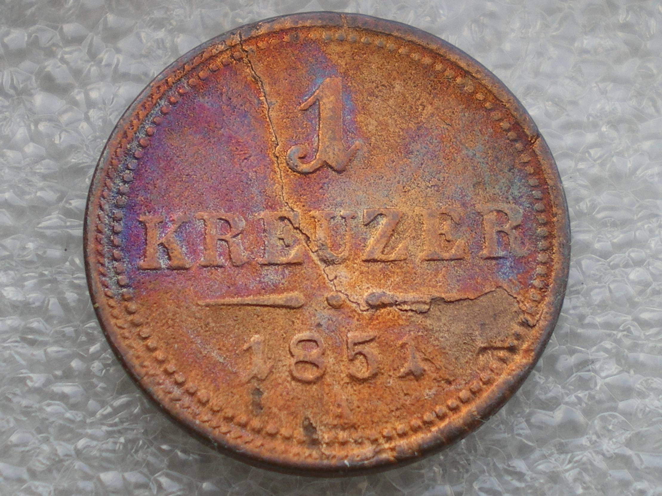 1851A Austria pinigas kreuzer,KM# 2185,6303 | 24347320