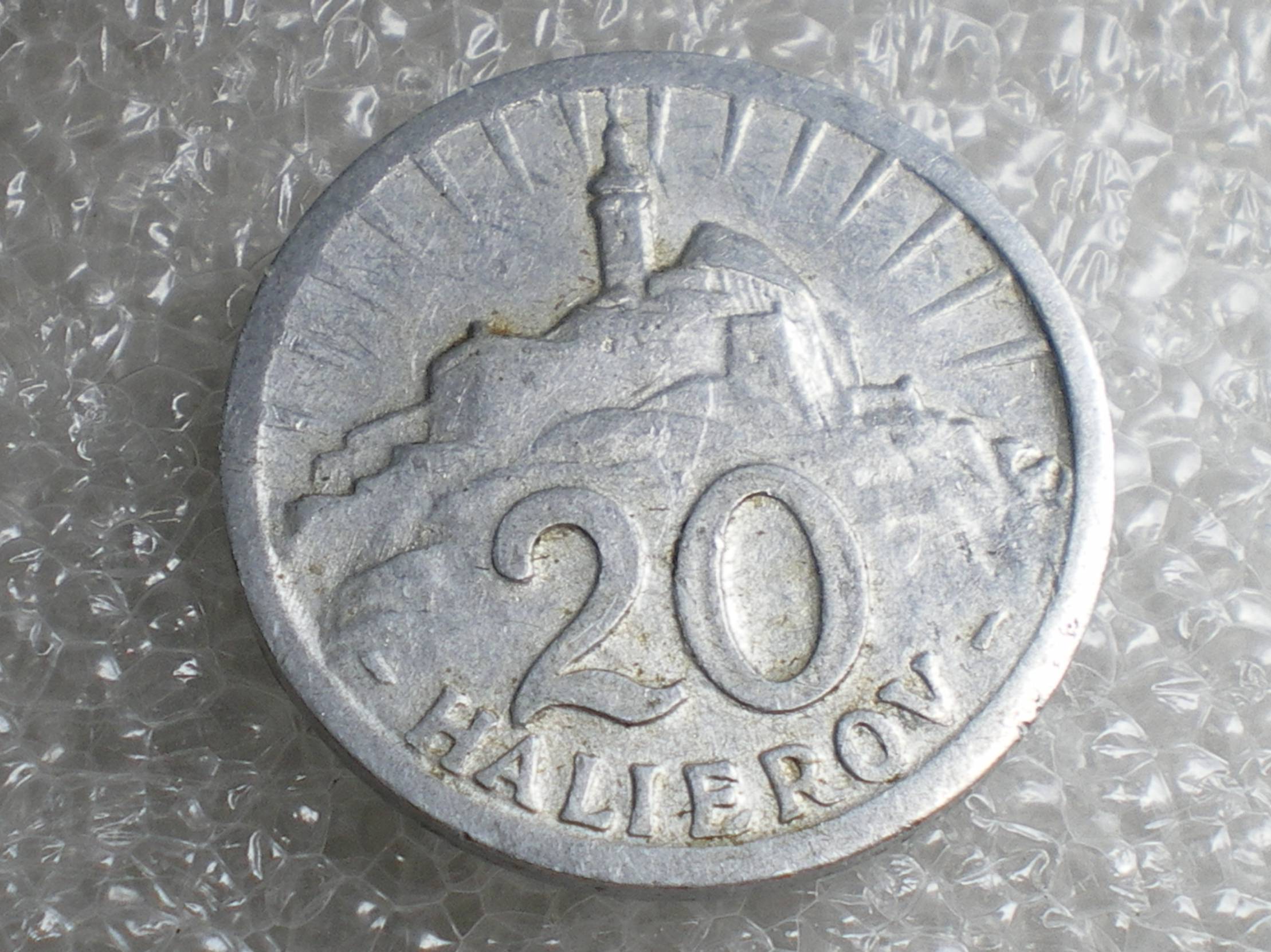 1943 Slovakia pinigas 20 halierov,KM#4a,6537 | 24420104