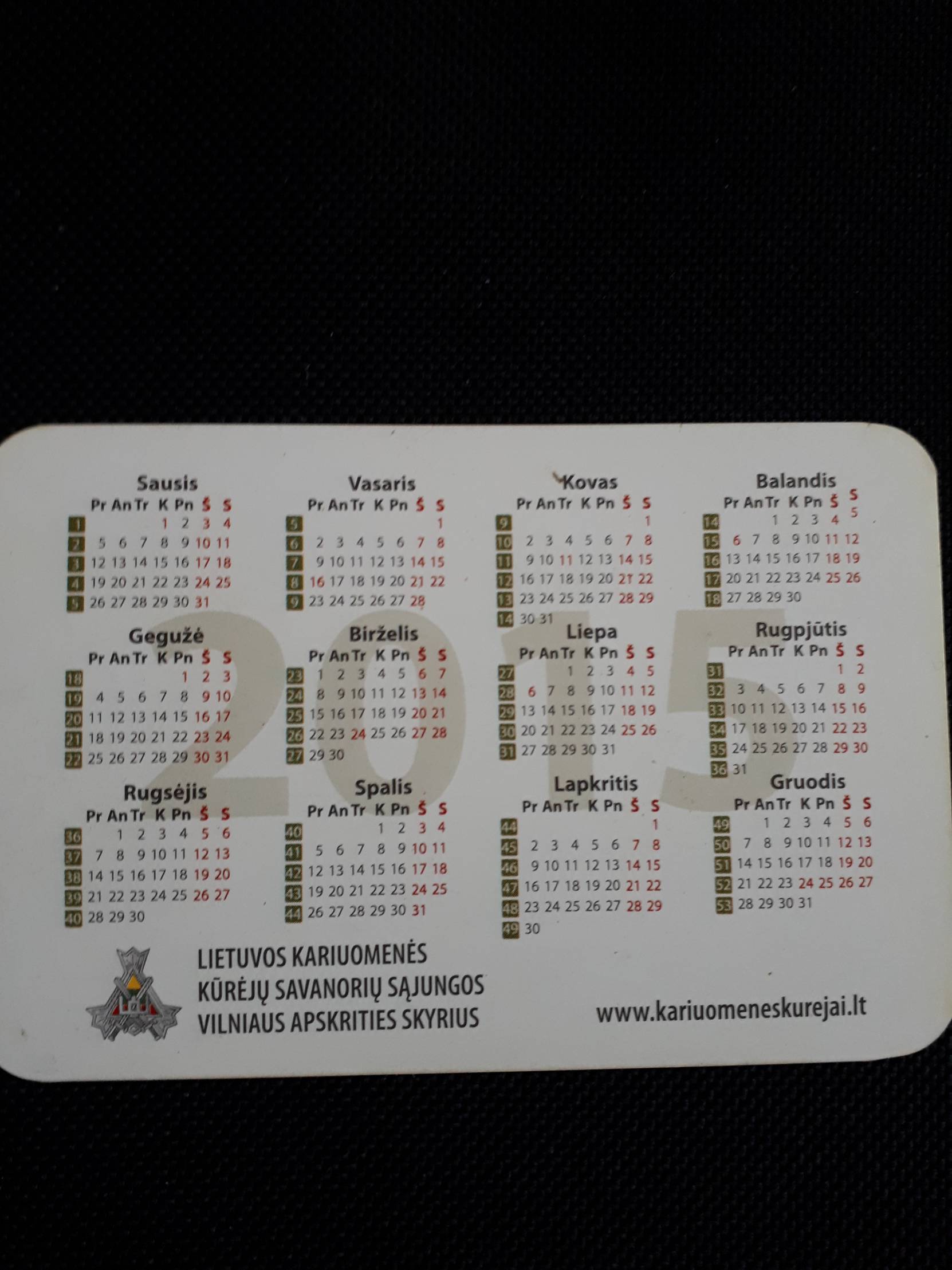 Kalendoriukas Tėvynės Labui | 25637098