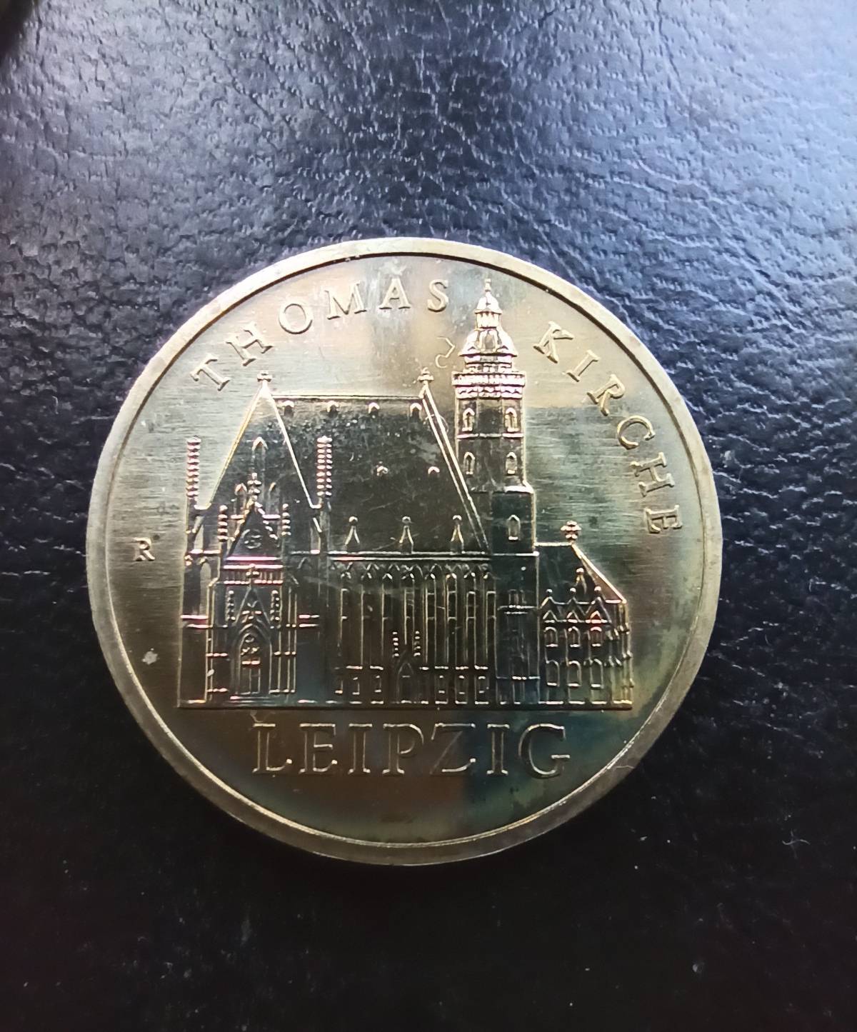 DDR, 5 Mark 1984,Leipcigas, Tomo bažnyčia Cu/Zn/Ni | 25822482