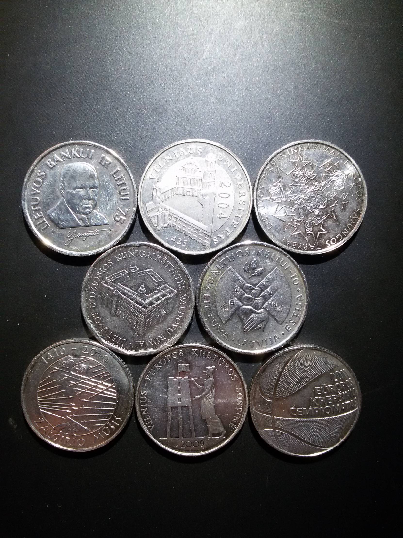 Lietuva 1 Lito monetų rinkinys 8 vnt. 1997-2013(1) | 27090926