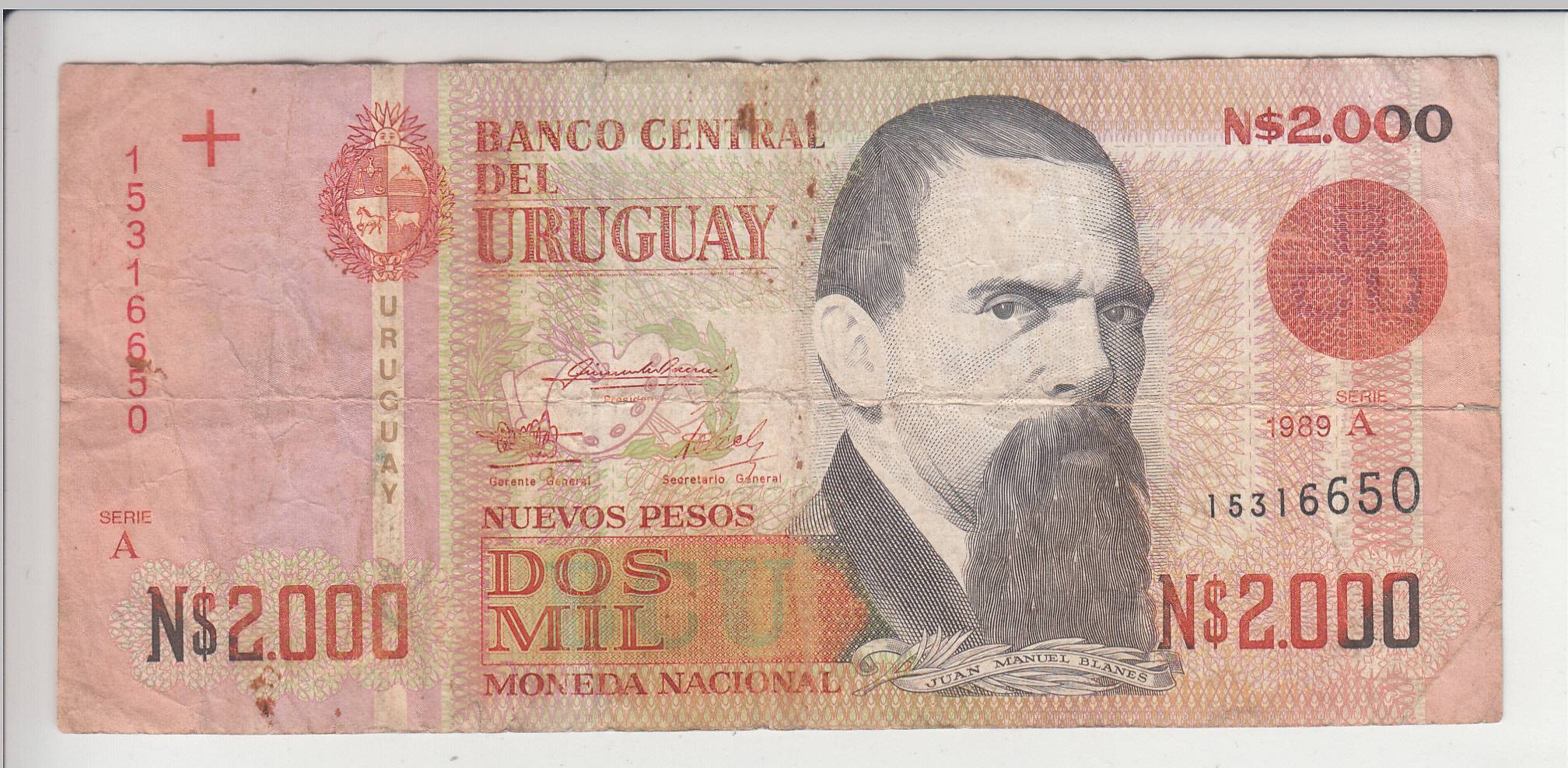 Urugvajus_2000 naujųjų pesų_1989m_ nuo 1€! | 43034946