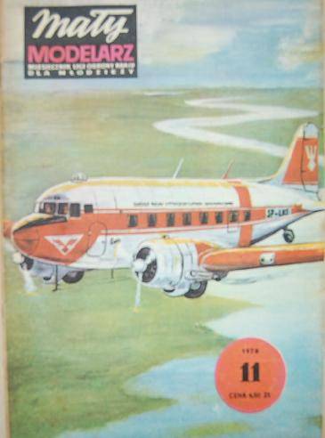 Maly Modelarz 1978 Nr 11 lektuvas Li-2 | 8326107